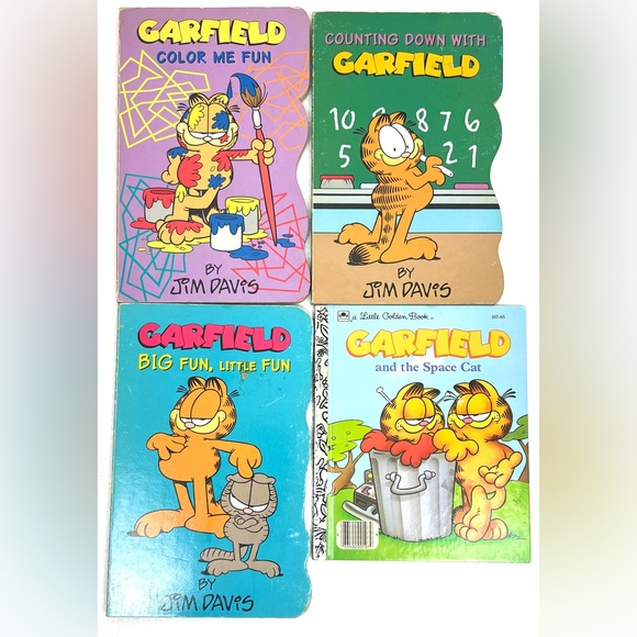 Vintage | Other | Vintage 9s Jim Davis Little Golden Book Garfield Book ...